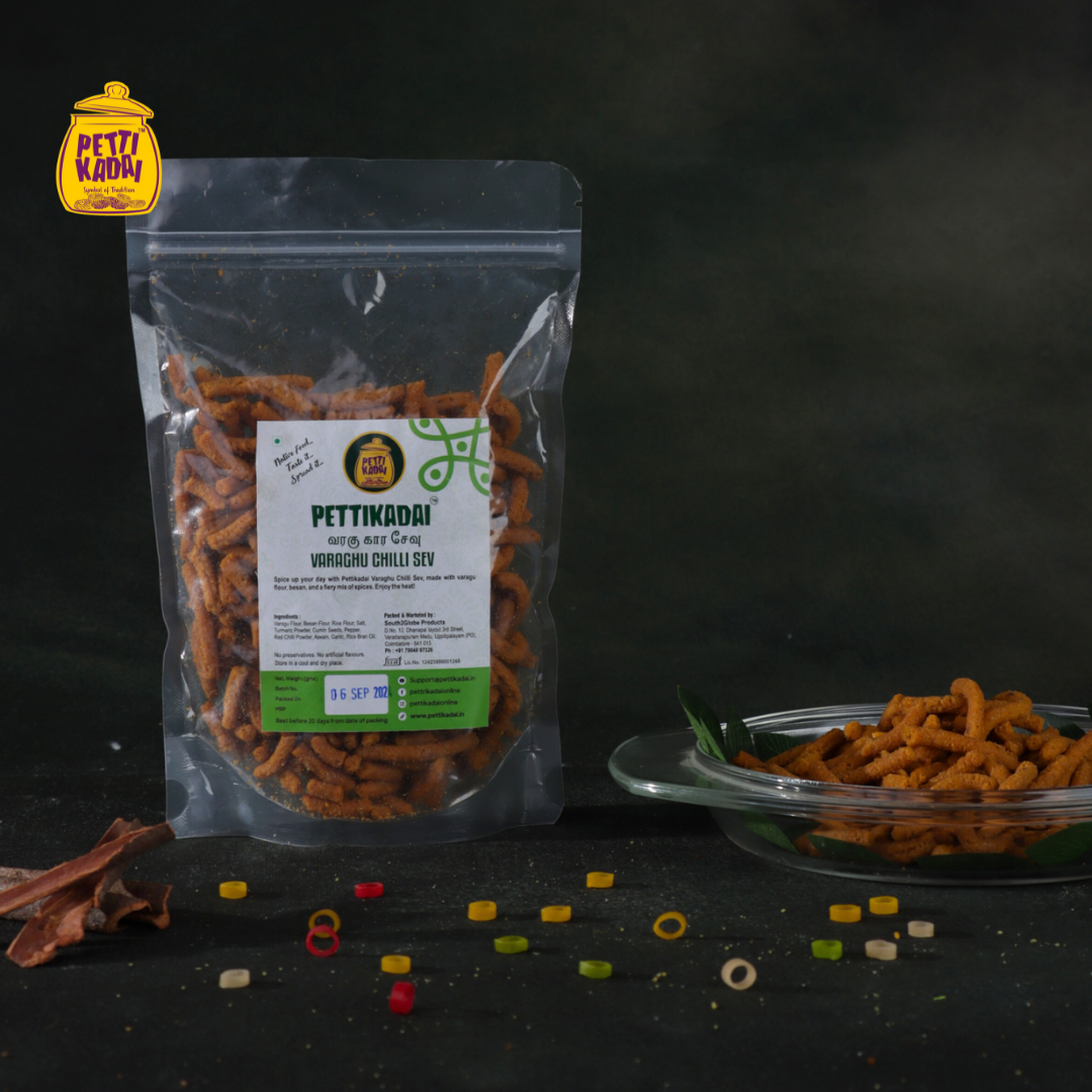 VARAGHU CHILLI SEV-வரகு கார சேவு – pettikadai.in
